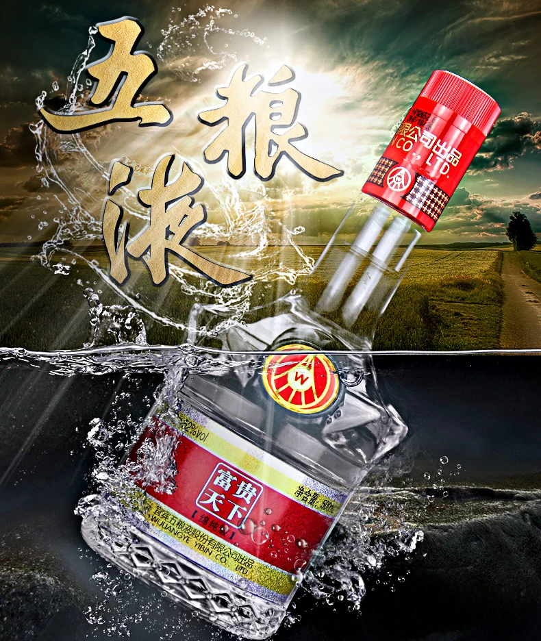 Wuliangye Group Famous Chinese Liquor White Spirits The Rich World Wholesale 52%vol 500ml*6 ...