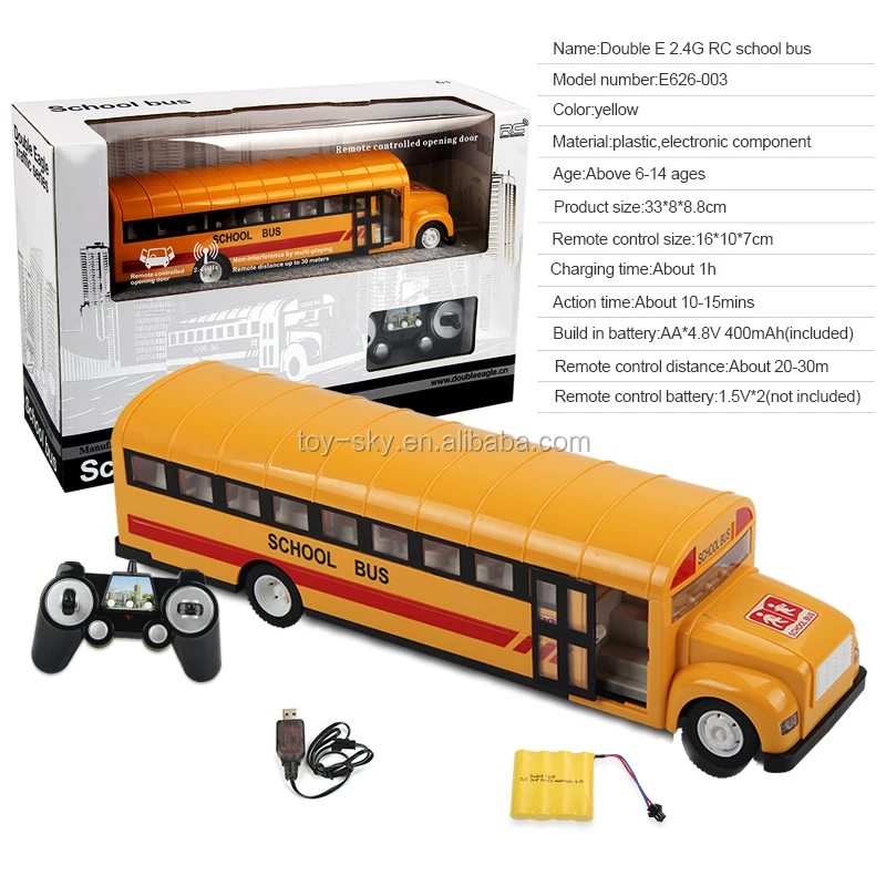 Simulation Radio Remote Control School Bus 2.4g Radio Rc Car Toys For ...