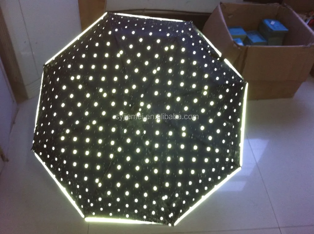 Reflective Umbrella Stick Umbrella Glow Night Umbrella with Plastic ...