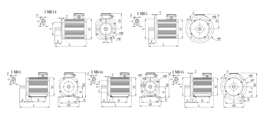 375r 3000w Three Phase Permanent Magnetic Synchronous Ac Motor - Buy ...
