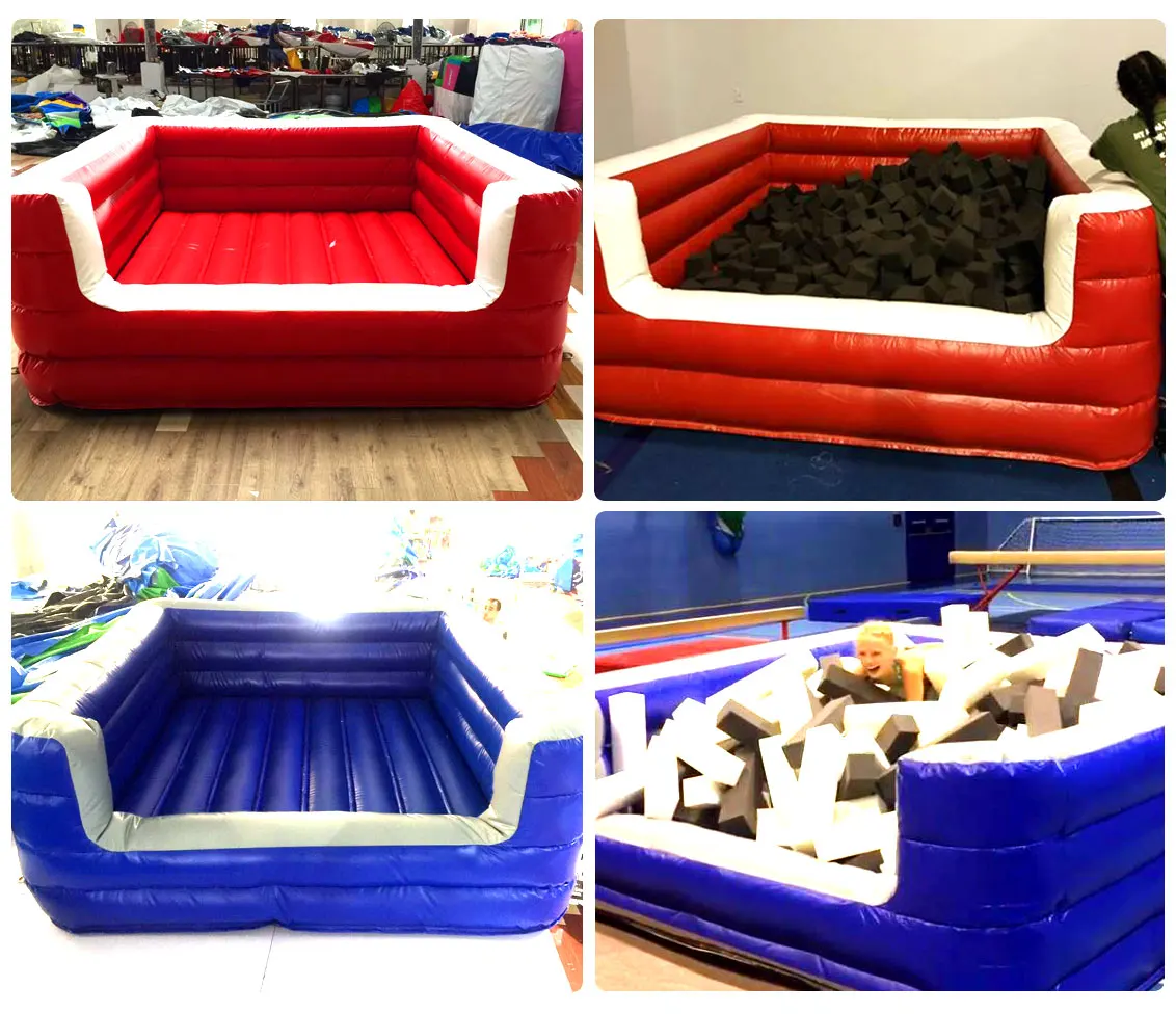 Customized Durable Gymnastics Inflatable Air Pit / Gym Foam Air Pit For ...