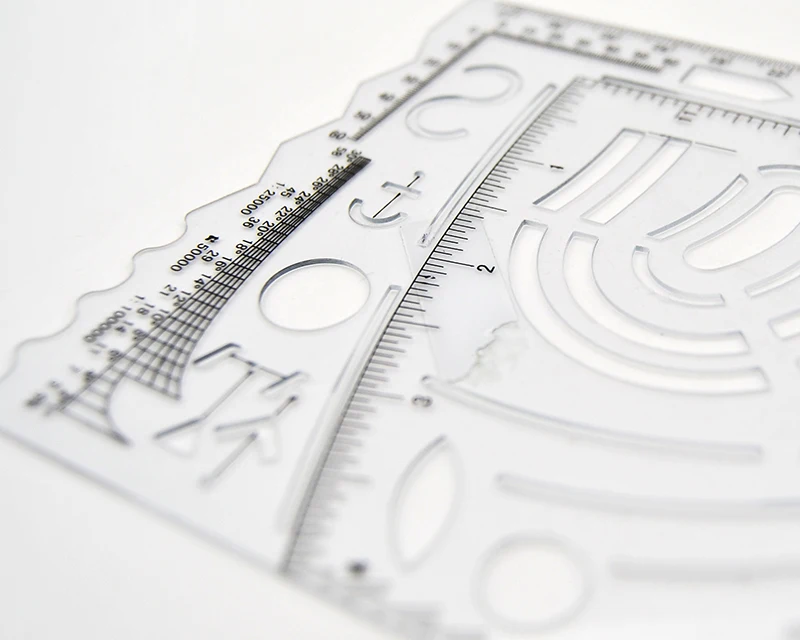 Tactical Plan Map Drawing Stencil Marker Ruler - Durable PVC Multi ...