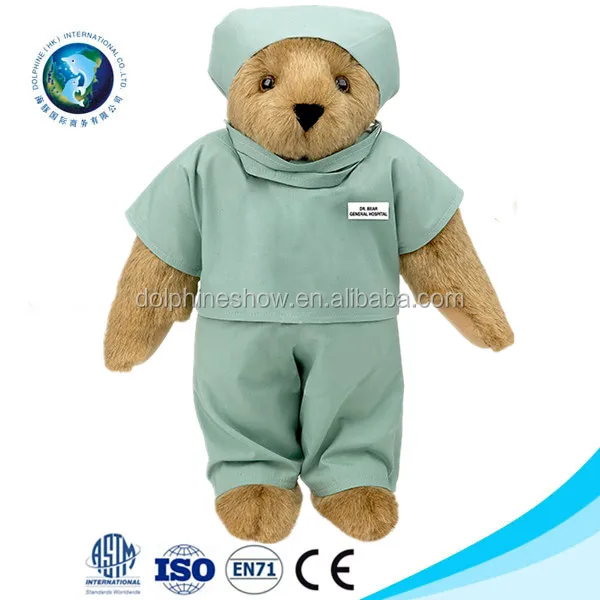 Cute Plush Doctor Teddy Bear Hospital Gift For Patient Soft Plush Nurse ...