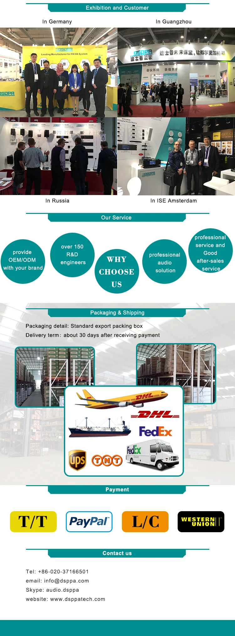 DSPPA DA2 Series PA System - Efficient 2 Channel Amplifiers