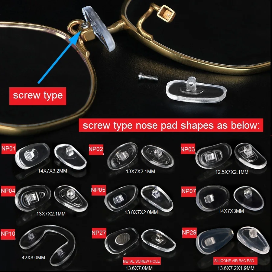 Silicone Nose Pads for Eyeglasses - Comfort & Style