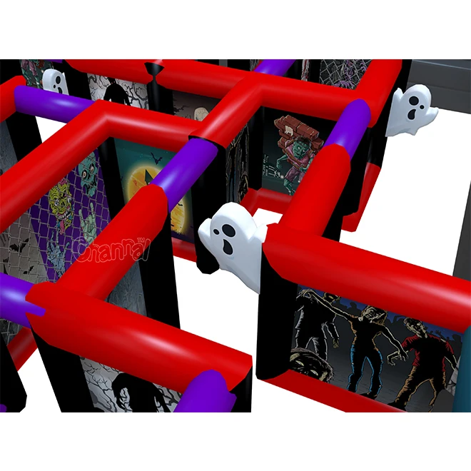 Commercial Giant Zombie Inflatable Haunted House Maze for Sale