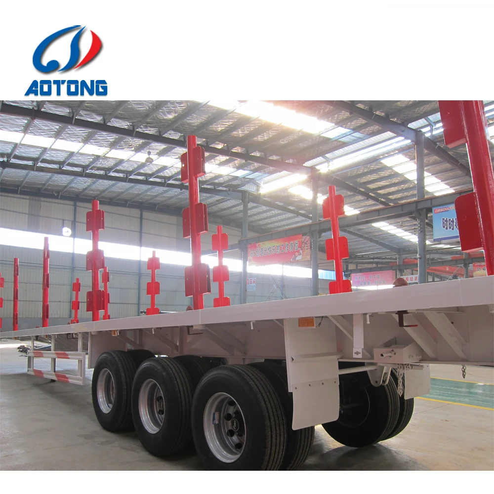 Timber Logging Transport Platform Logtruck With Side Posts Pipes Semi ...