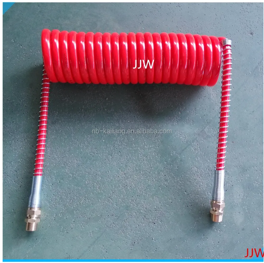 TRAILER AIR BRAKE SUZI COIL HOSE (RED/BLUE/SHORT), HEAVY DUTY