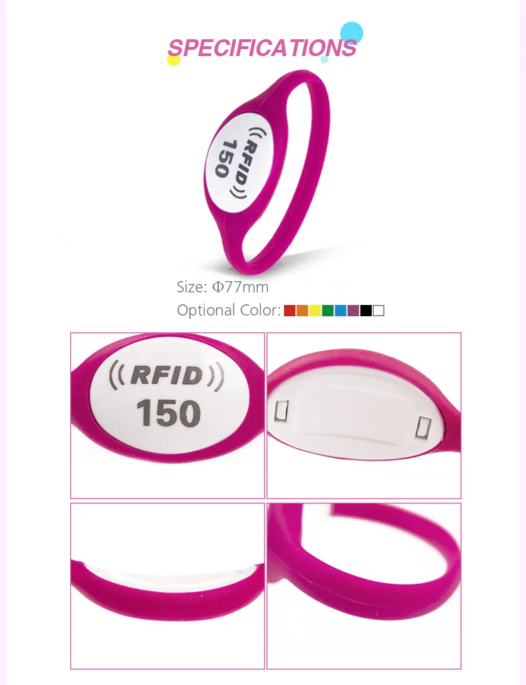 Waterproof 13.56mhz Rfid Wristband Swimming Pool Rfid Wristband Locker ...