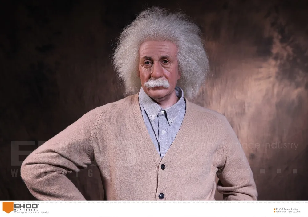 Realistic Human Statue 3D Wax Sculpture of Albert Einstein