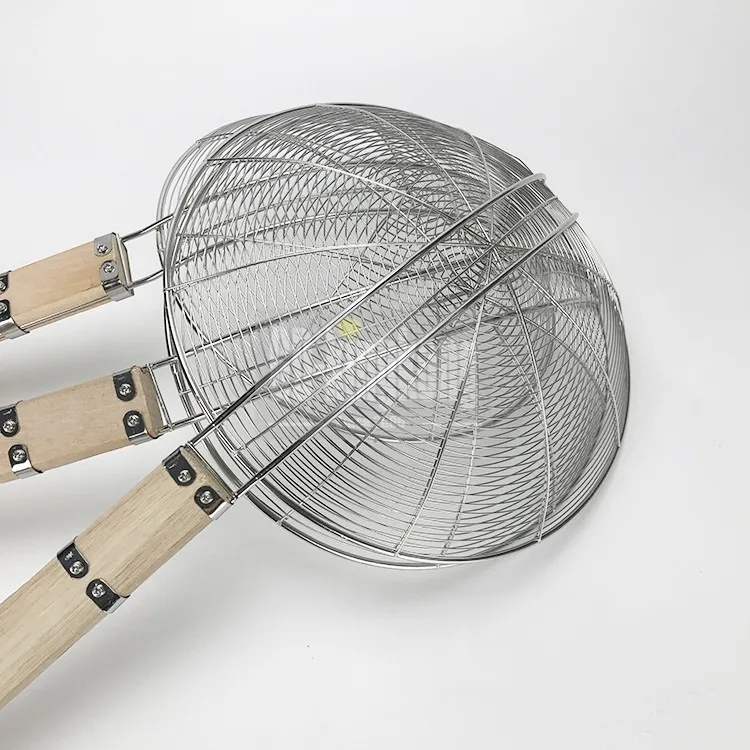 Guangdong Kingkong Wire Skimmer And Colander With Wooden Handle - Buy ...