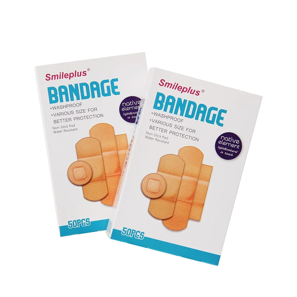 Smileplus Waterproof Mixed Pack 72*19mm Pink Pe Bandage Big Band Aids ...