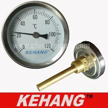 Industrial Bimetal Hot Water Thermometer Pipe Temperature Gauge ...