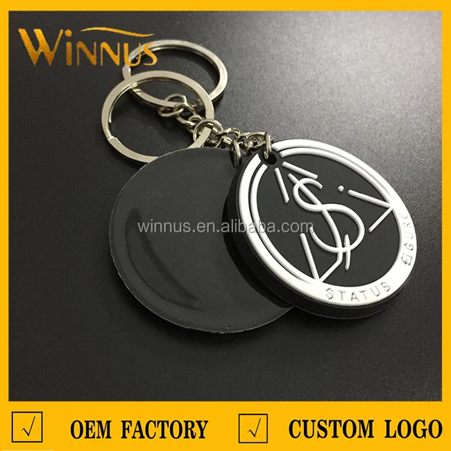 Promotional Gift Oval Circle Key Holder Ring Chain Tag Custom Embossed ...