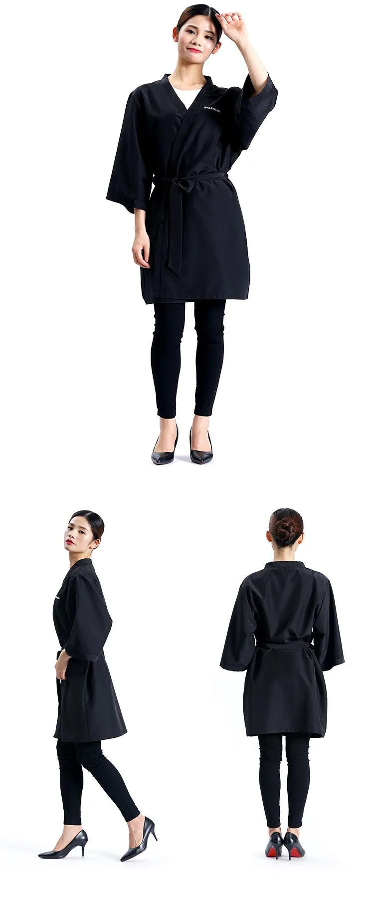 Waterproof Polyester Salon Robes - Antistatic & Customizable