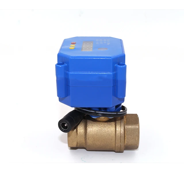 Timer Controlled Automatic Drain Electric Ball Valve Brass