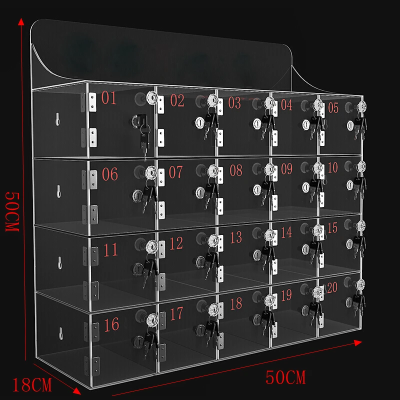 Transparan Akrilik Gallery Locker Staf Ponsel Lemari Penyimpanan - Buy ...
