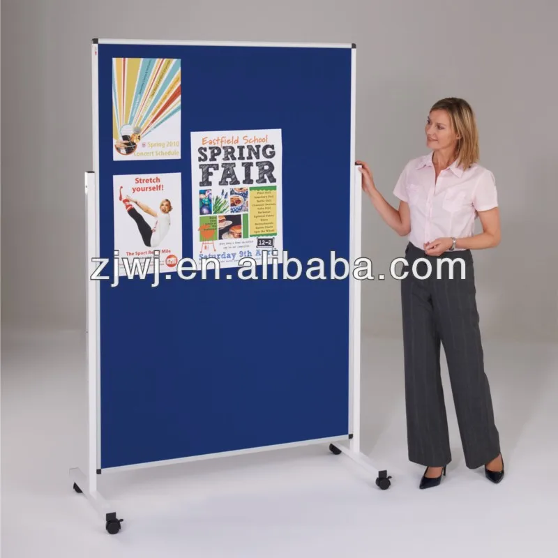120x150cm Notice Board Stand - Magnetic Felt Bulletin Board