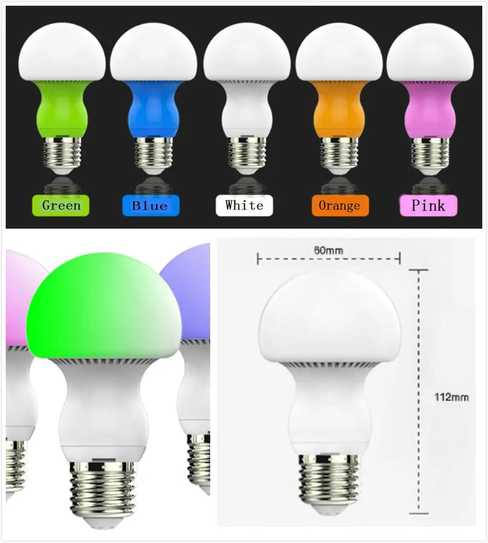 8 와트 E27 Led 블루투스 스피커 램프스마트 Rgb 버섯 전구 와이파이 App 제어 거실 Buy 와이파이 색상 변경