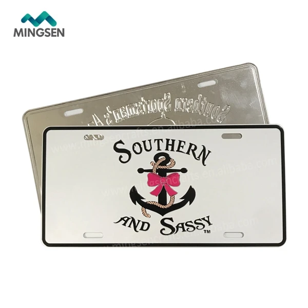 Custom Souvenir Fancy Aluminum Car Number Plate - Mingsen Crafts