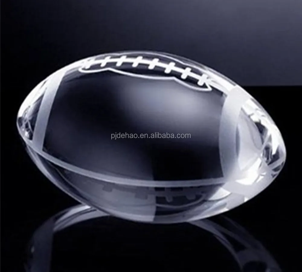 Personalized Logo Engraving K9 Crystal Glass American Football - Buy ...