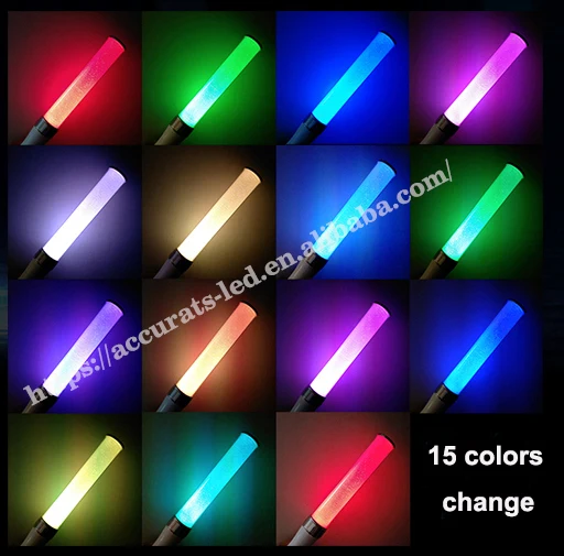 Concert Party 15 Colors Changing Led Glow Stick Light Up Led Flashing ...