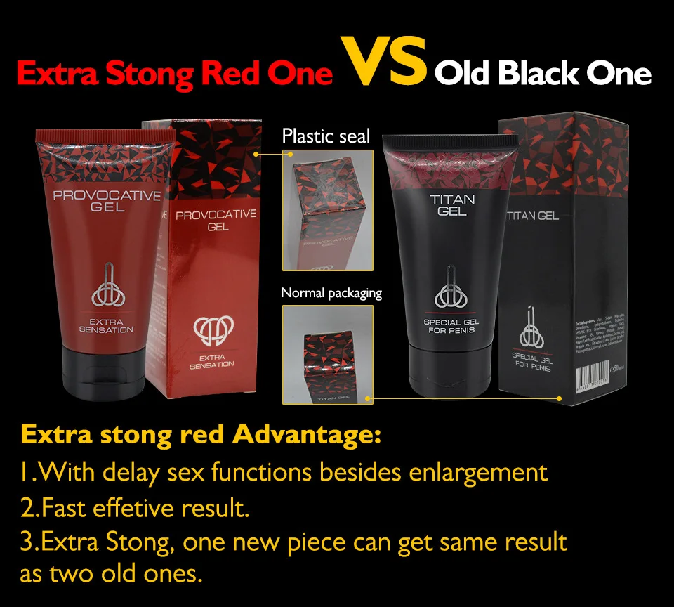 External Use Red Titan Gel Penis Massage Enlargement Cream For Men ...
