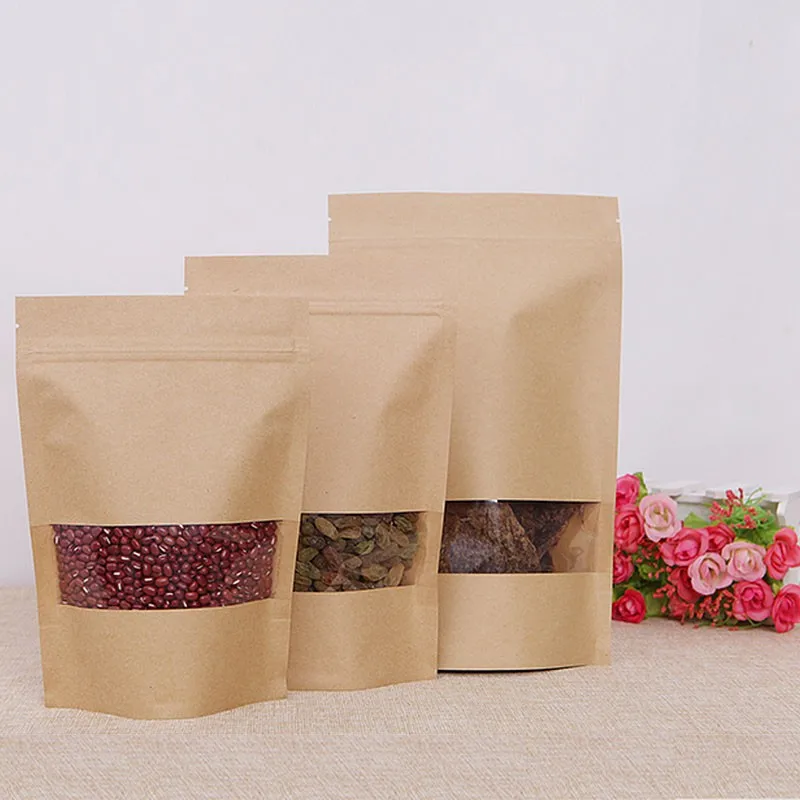 Kraft Paper Doy Pack Bag Eco-friendly Brown Kraft Paper Bags Doy Pack ...