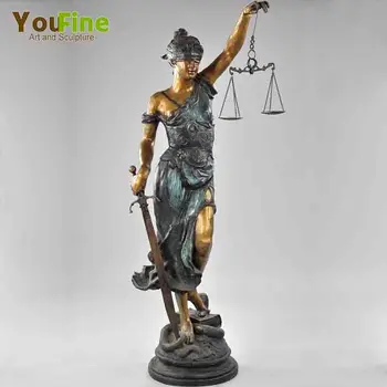 Lady Justice Statue Blind Figurine Roman Goddess Bronze Sculpture - Buy ...
