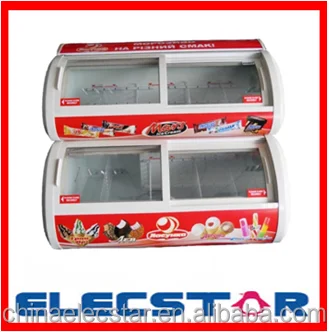 2 Layer Freezer/ 2 Tier Ice Cream Freezer,2 Deck Frozen Food ...