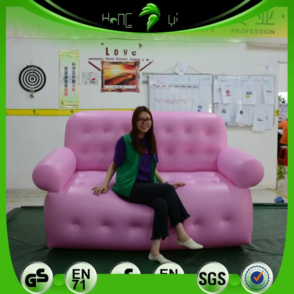 Customized Pink Inflatable Love Seat High Quality Pvc0.4mm Inflatable ...