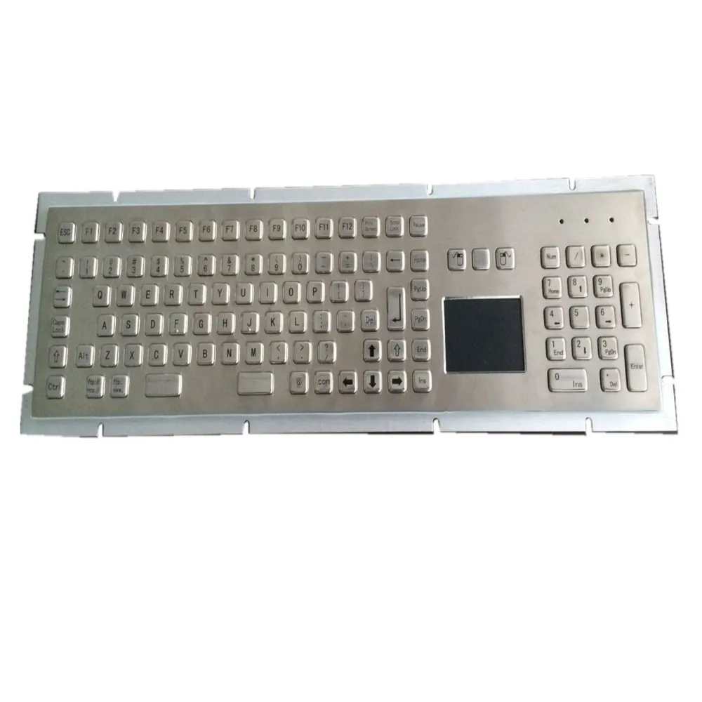 107 Keys Waterproof Mechanical Metal Keyboard Stainless Steel Keyboard ...