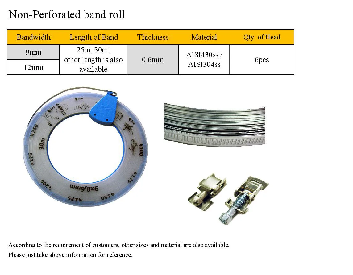 30m Stainless Steel Non-perforated Band German Type Endless Band Reel ...