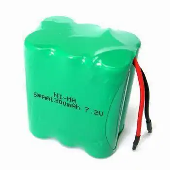 7.2v Aa Size 1300mah Ni-mh Rechargeable Battery Pack With Wire ...