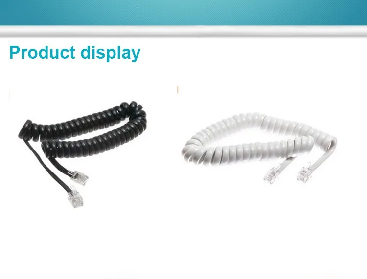 Coiled Phone Cord Rj11 Modular Telephone Cable 3m 4p4c Connector ...