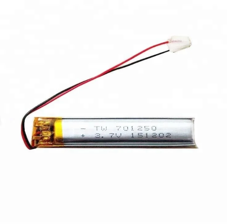 350mah 701250 3.7v High Capacity Size Rechargeable Small Lithium ...