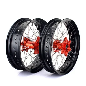17 Inch Cnc Aluminum Supermoto Motorcycle Spoke Wheels For Ktm - Buy ...