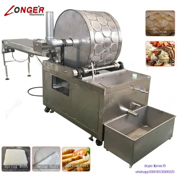 Fully Automatic Spring Roll Sheet/lumpia/samosa Pastry Sheet Making ...