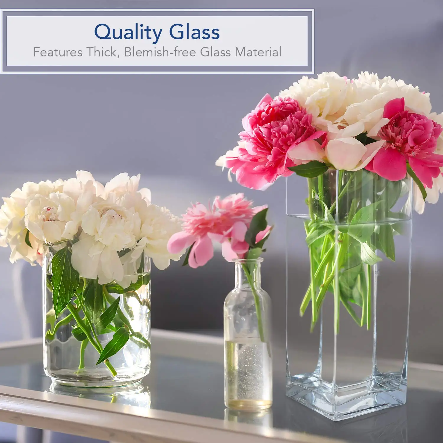 Handblown Crystal Rectangular Glass Vase For Wedding Centerpieces - Buy ...
