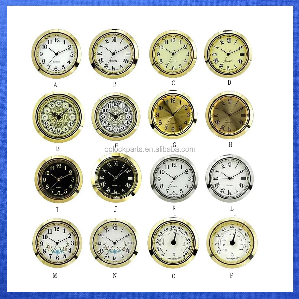 37mm Watch Inserts - Gold & Silver, Japan Movement