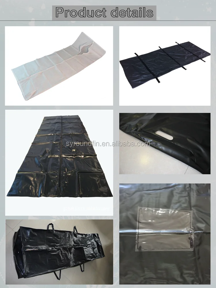 Roundfin Pvc Waterproof Mortuary Use Coroner Body Bags - Buy Pvc Body ...