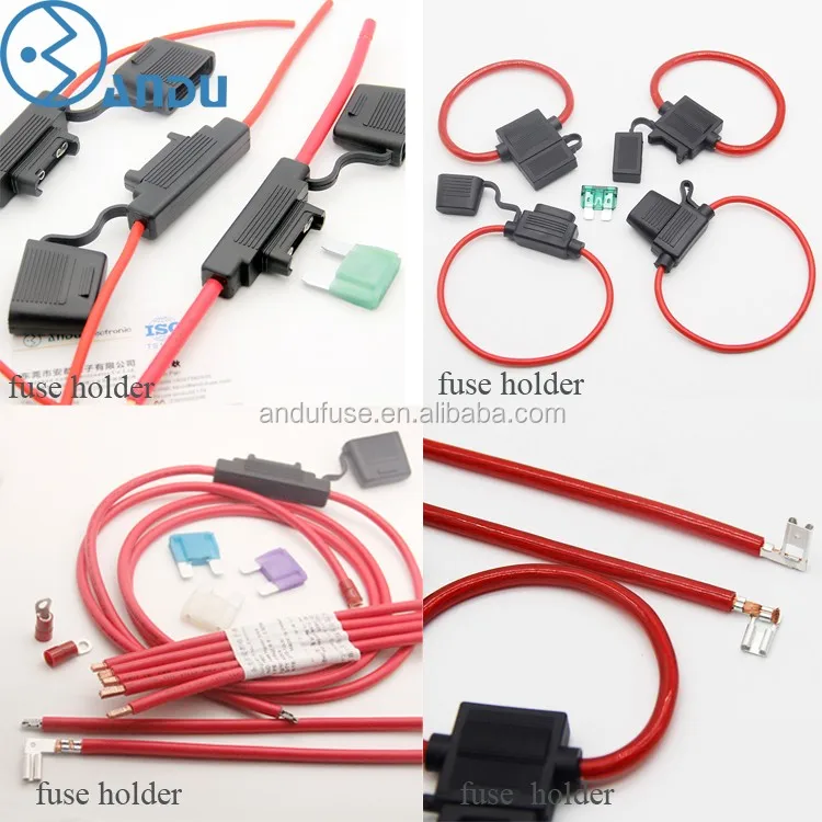 Factory Manufication Glass Tube Fuse Holder With Wire For 5x20 Fuse ...