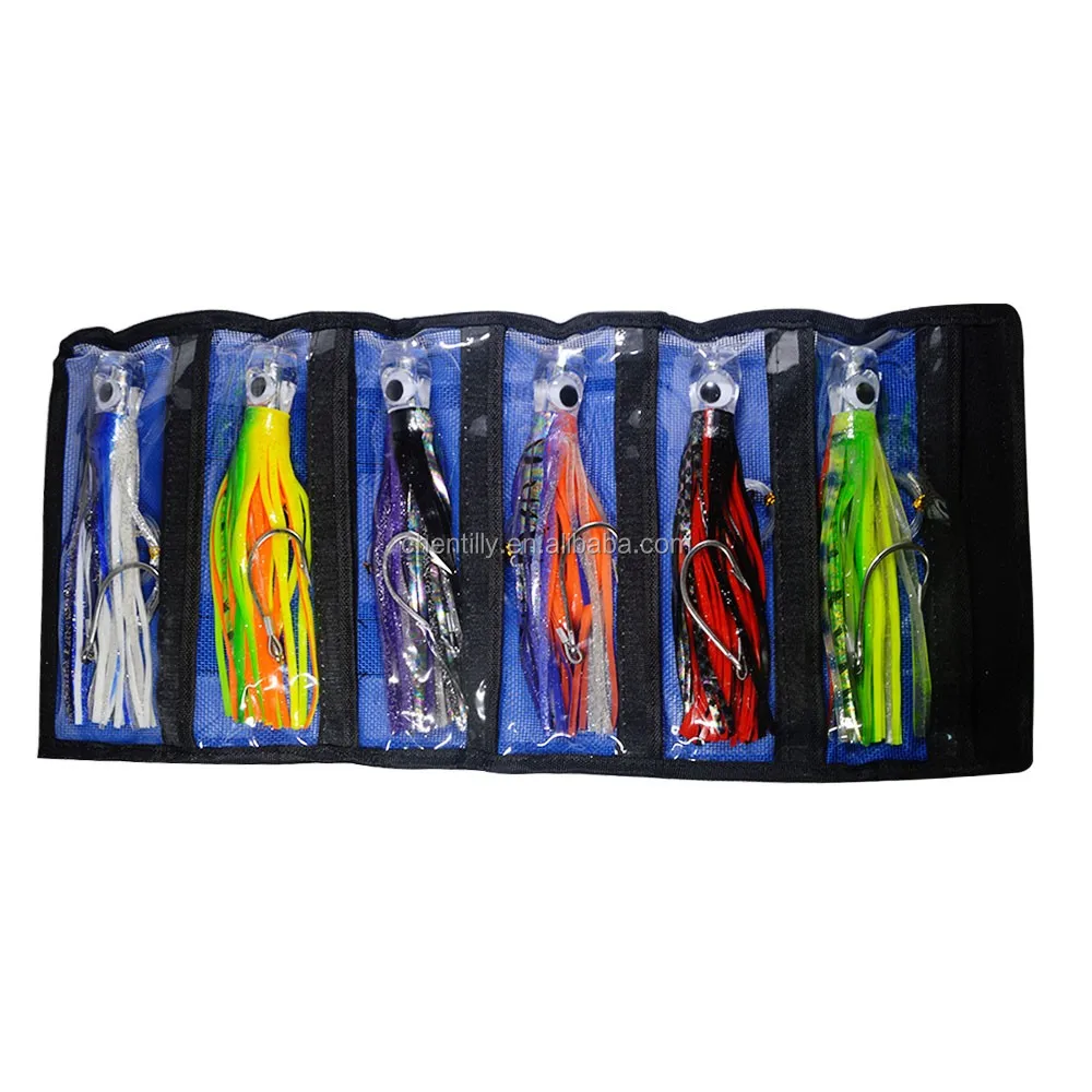 9 Inch Trolling Lures For Tuna Marlin Mahi Wahoo And Durado Rigged 6pcs ...