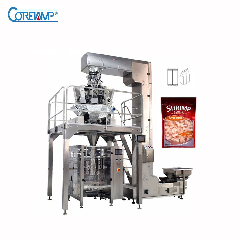 Automatic Frozen Seafood Meet Ball Packing Machine With Multi Heads ...