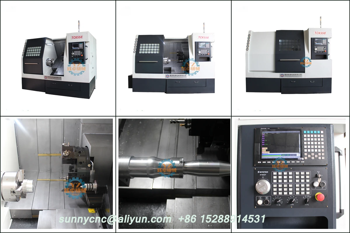 CNC 4 Axis Slant Bed CNC Lathe CNC Turning Center With Power Milling ...