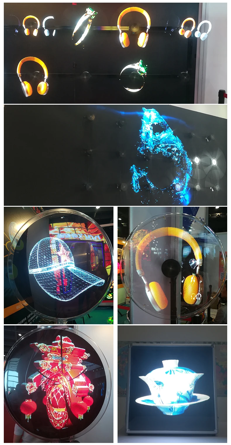 3d Holography Silent Led Fan Screen Display Panel Sign Store Fan Visual ...