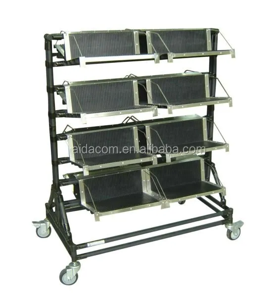 Smt Adjustable Stainless Steel Antistatic Pcb Storage Trolley Esd Cart ...