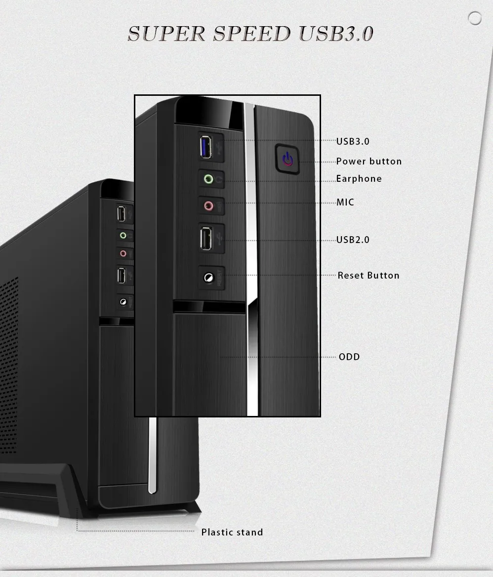 Slim M-atx Desktop Computer Case - Buy Slim M-atx Computer Case,M-atx ...