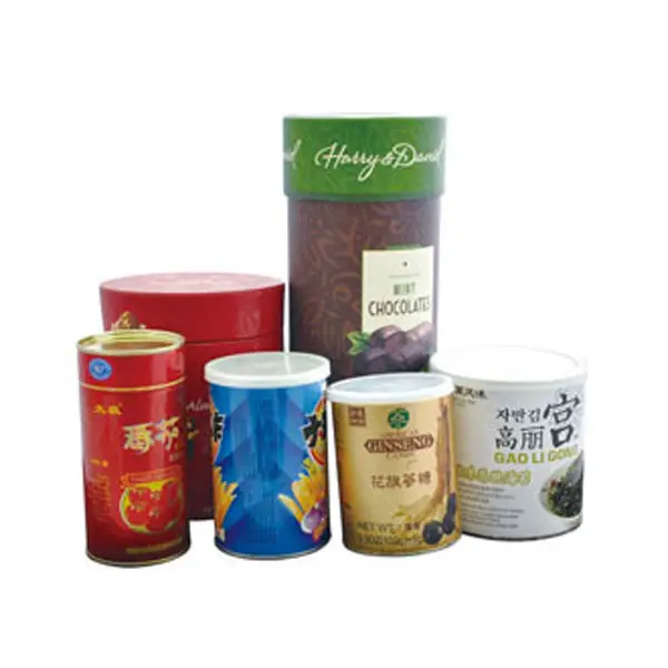 Empty Round Packaging Paper Can for Food - Recycled Materials