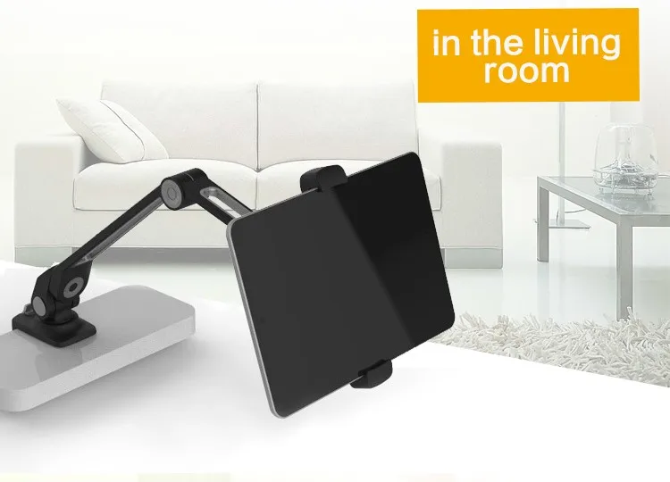 Lazy Bracket Aluminum Adjustable Long Arms Flexible Phone Holder Tablet ...